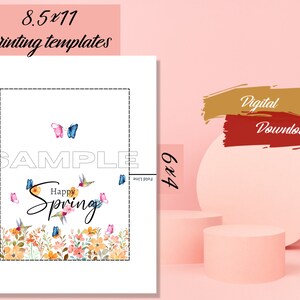 Printable Spring Greeting Card, Downloadable Card, Happy Spring ...