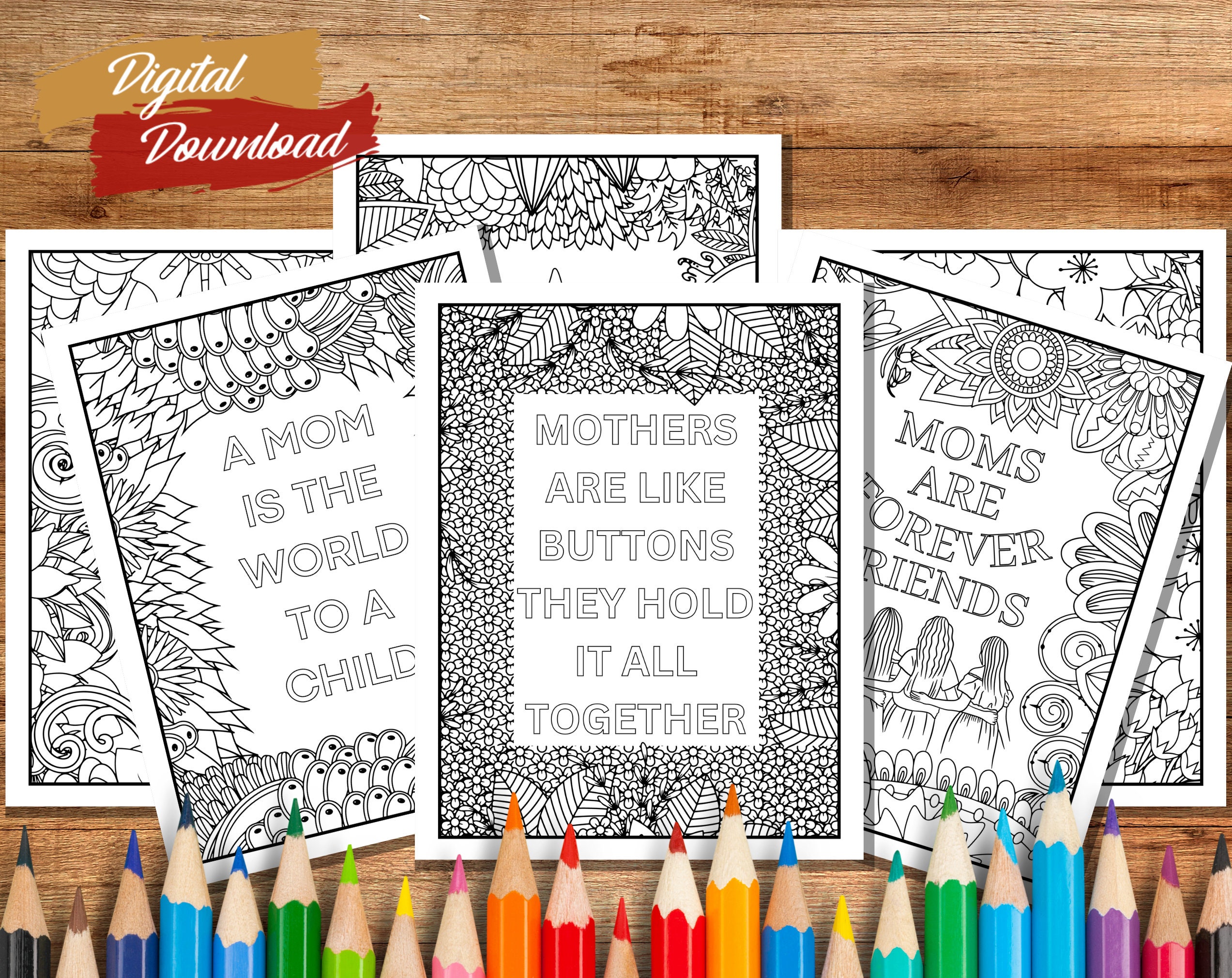 Mom-inspired Coloring Pages, 50 Printable Inspirational Quotes ...