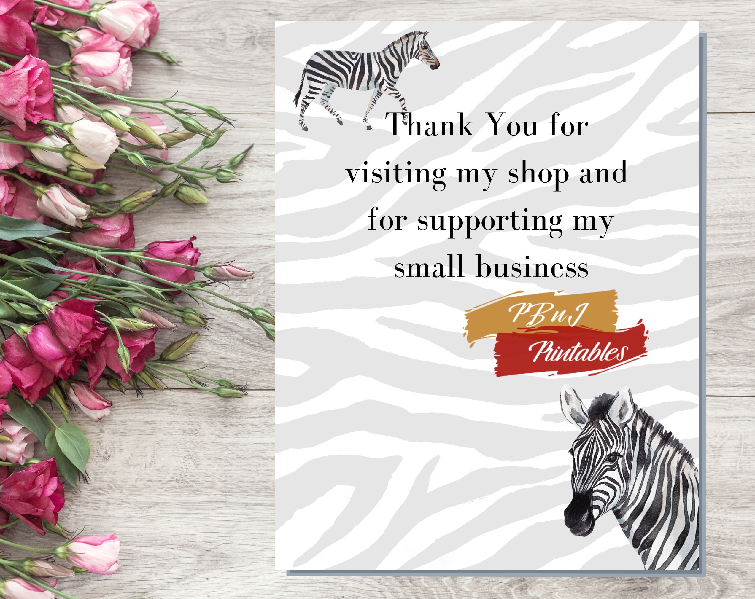 Zebra Printable Stationery, Digital Download, Printable Letter Writing ...