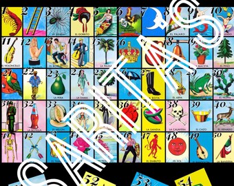 Loteria Mexicana Card All 54 Cards - Etsy