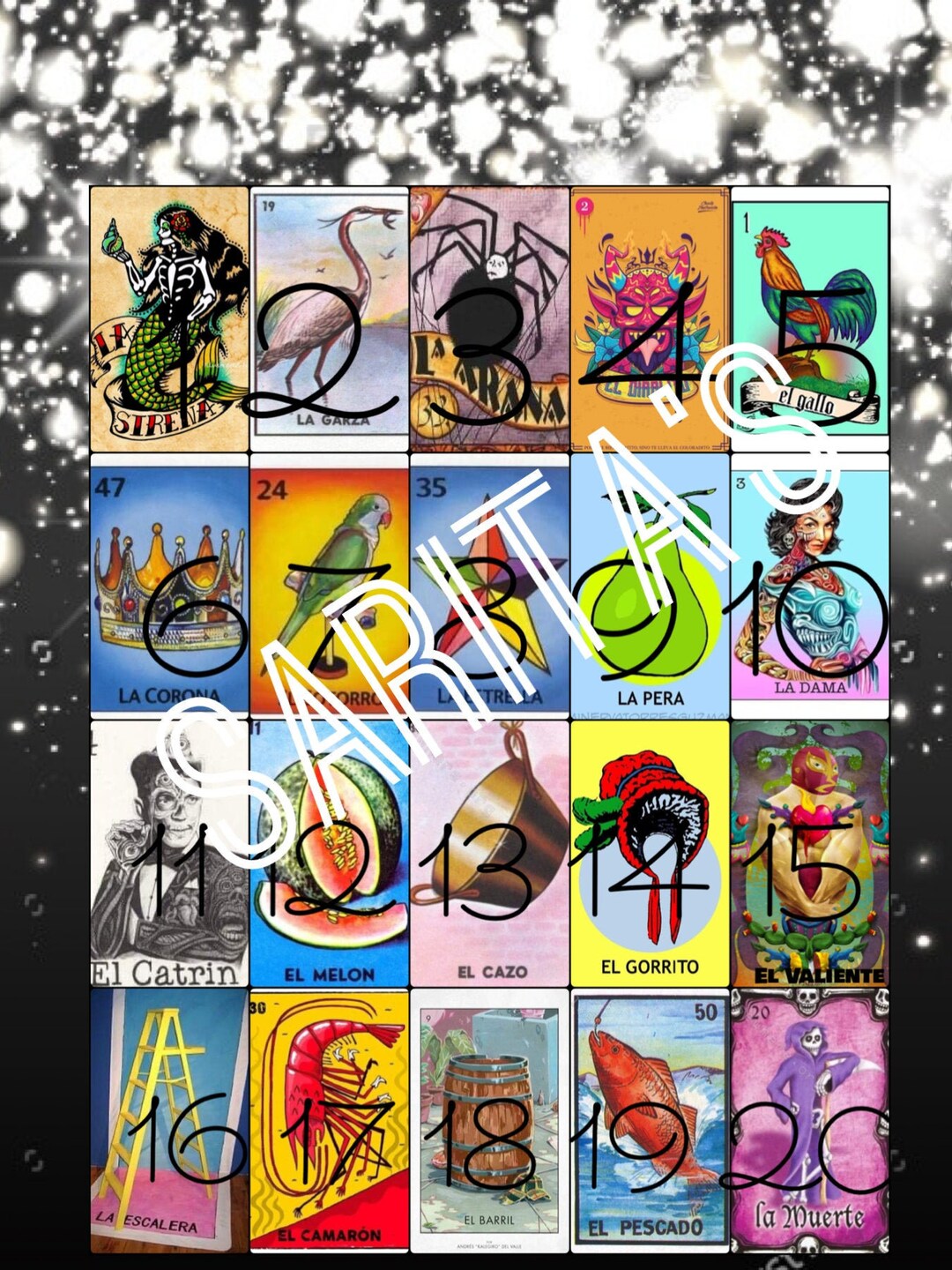 Loteria Mexicana Board Different Than Normal Cards Fun Way to Play 20 ...