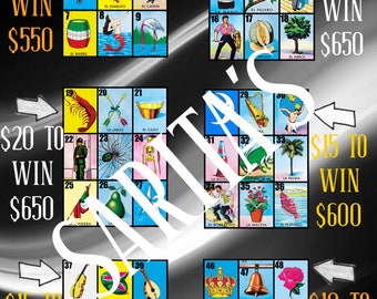Loteria Mexicana Board 54 Cards Win Upto 700 Board - Etsy
