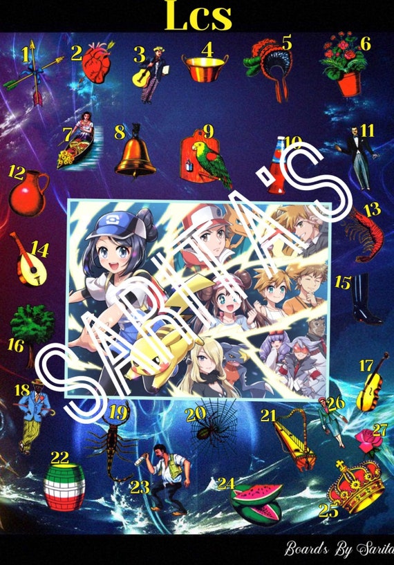 Loteria Mexicana Board Card Pokemon Theme 27 Figures - Etsy