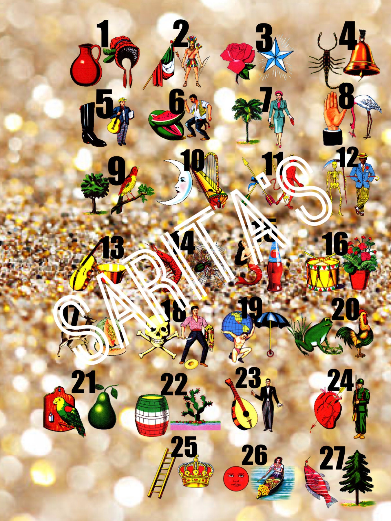 Loteria Mexicana Board Double Image All 54 Cards - Etsy