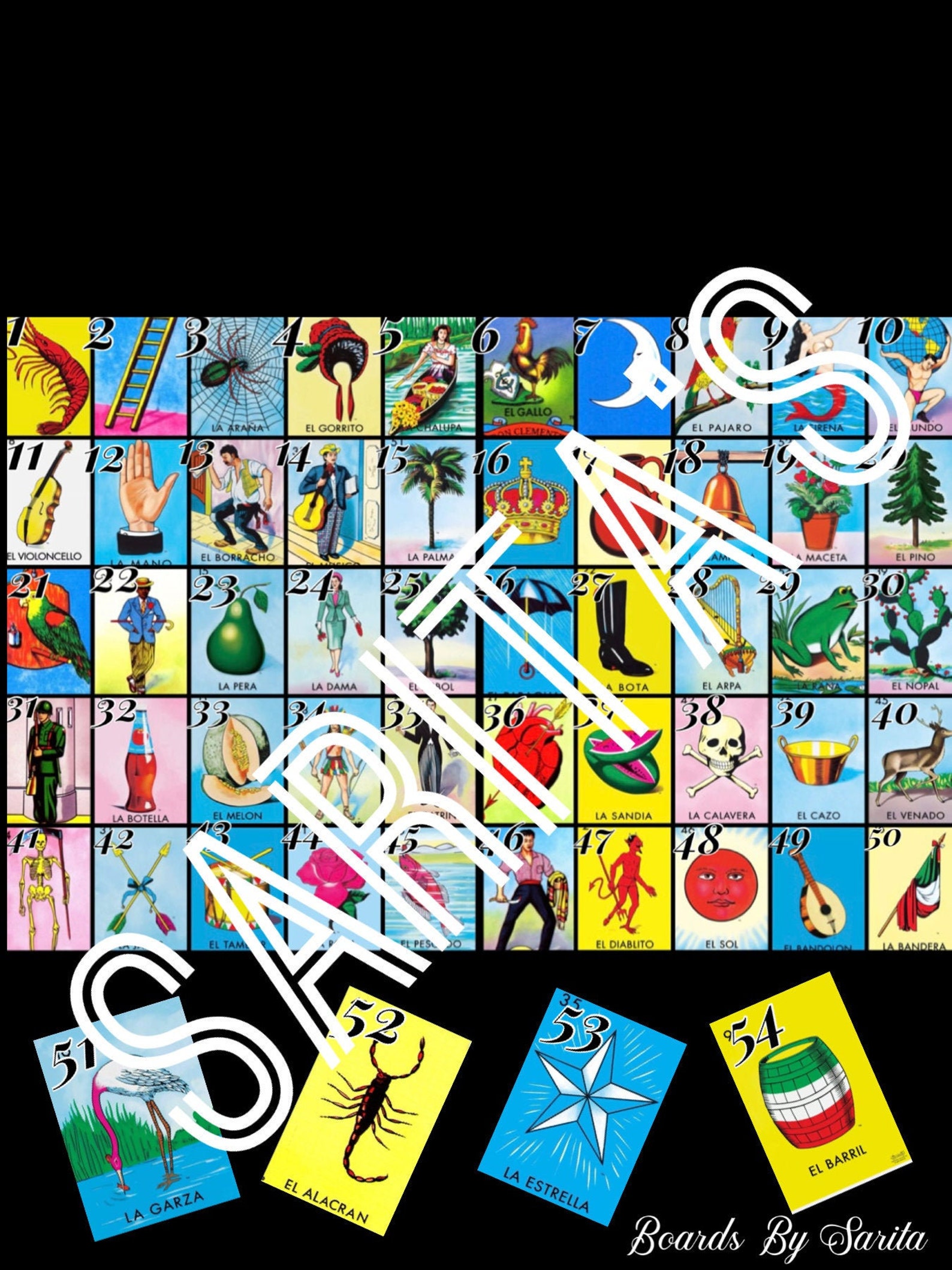 Loteria Mexicana Card All 54 Cards - Etsy