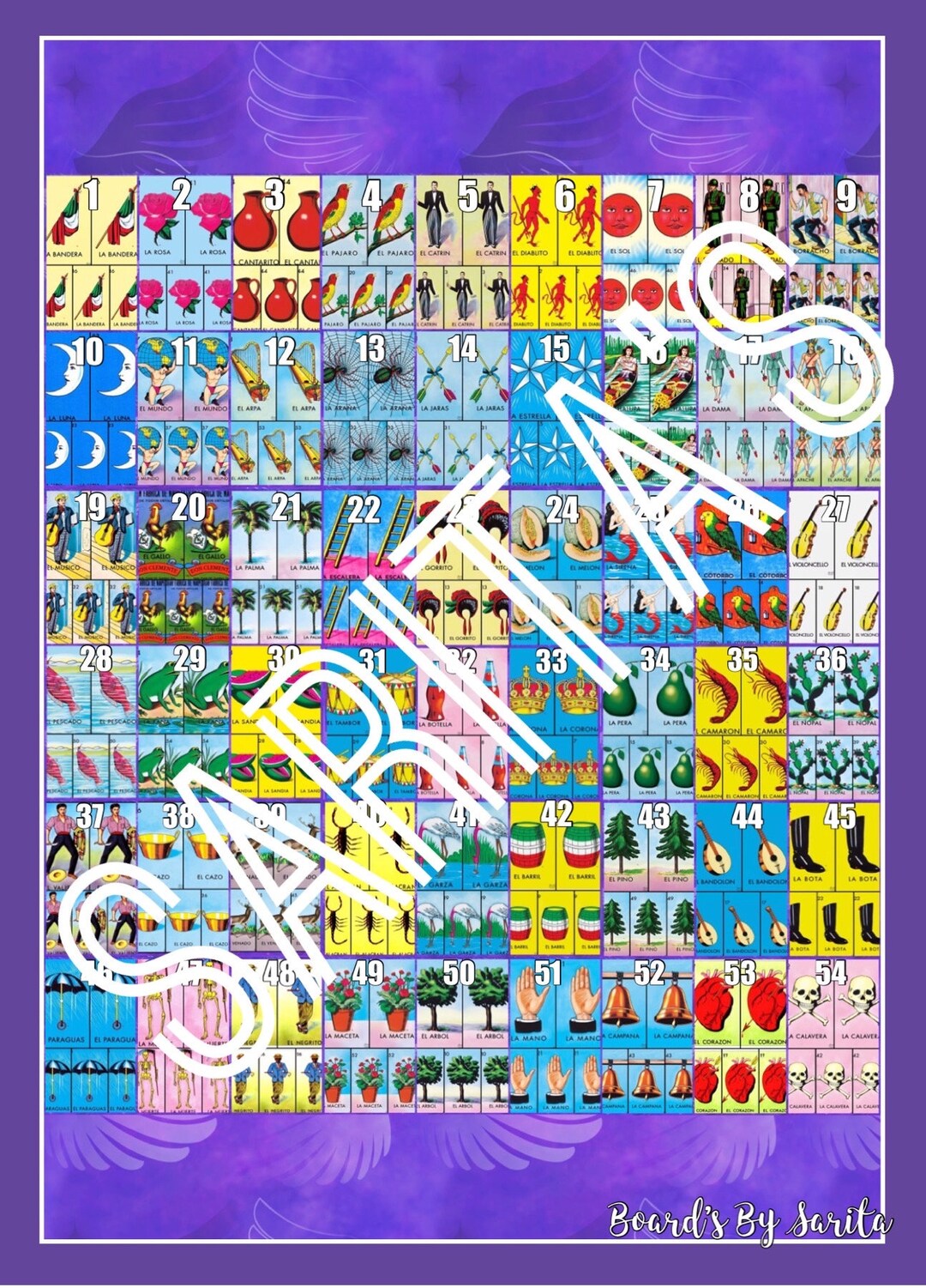 Loteria Mexicana Board Shuffle Roulette Wheel 54 Numbers - Etsy
