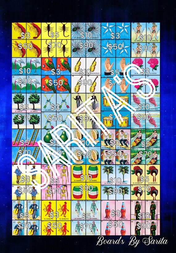 Loteria Mexicana Board Card Shuffle Roulette Wheel pyp pick | Etsy