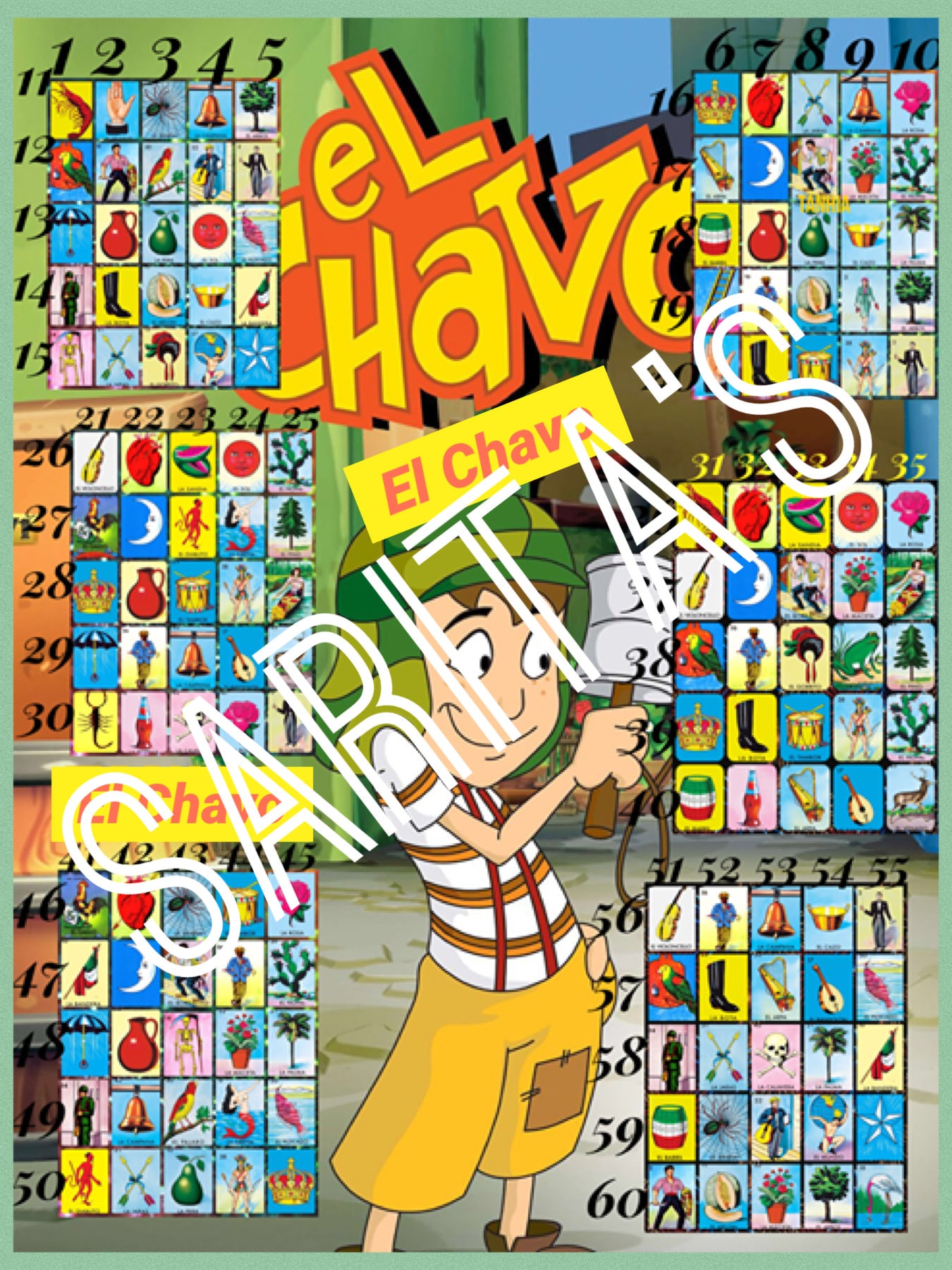 Loteria Board El Chavo Del 8 Tarjeta Carta - Etsy