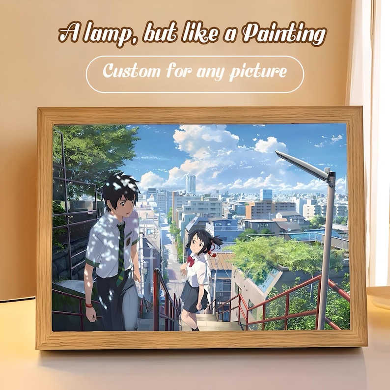 Personalized Light Painting, Custom Photo Painting Wall Light Hangings ...