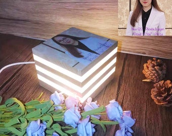 Wooden Square Night Light - Etsy