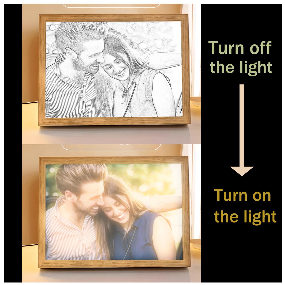 Personalized Light Painting, Custom Photo Painting Wall Light Hangings ...