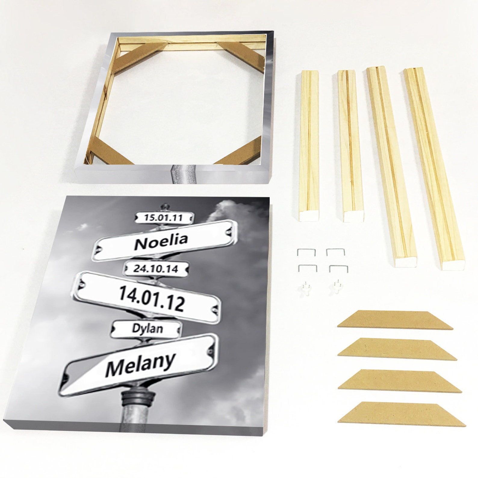 Personalized Road Names Canvas Sign, Custom Name Vintage Street Sign ...