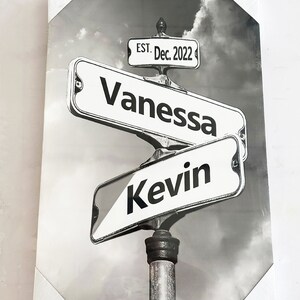 Personalized Road Names Canvas Sign, Custom Name Vintage Street Sign ...