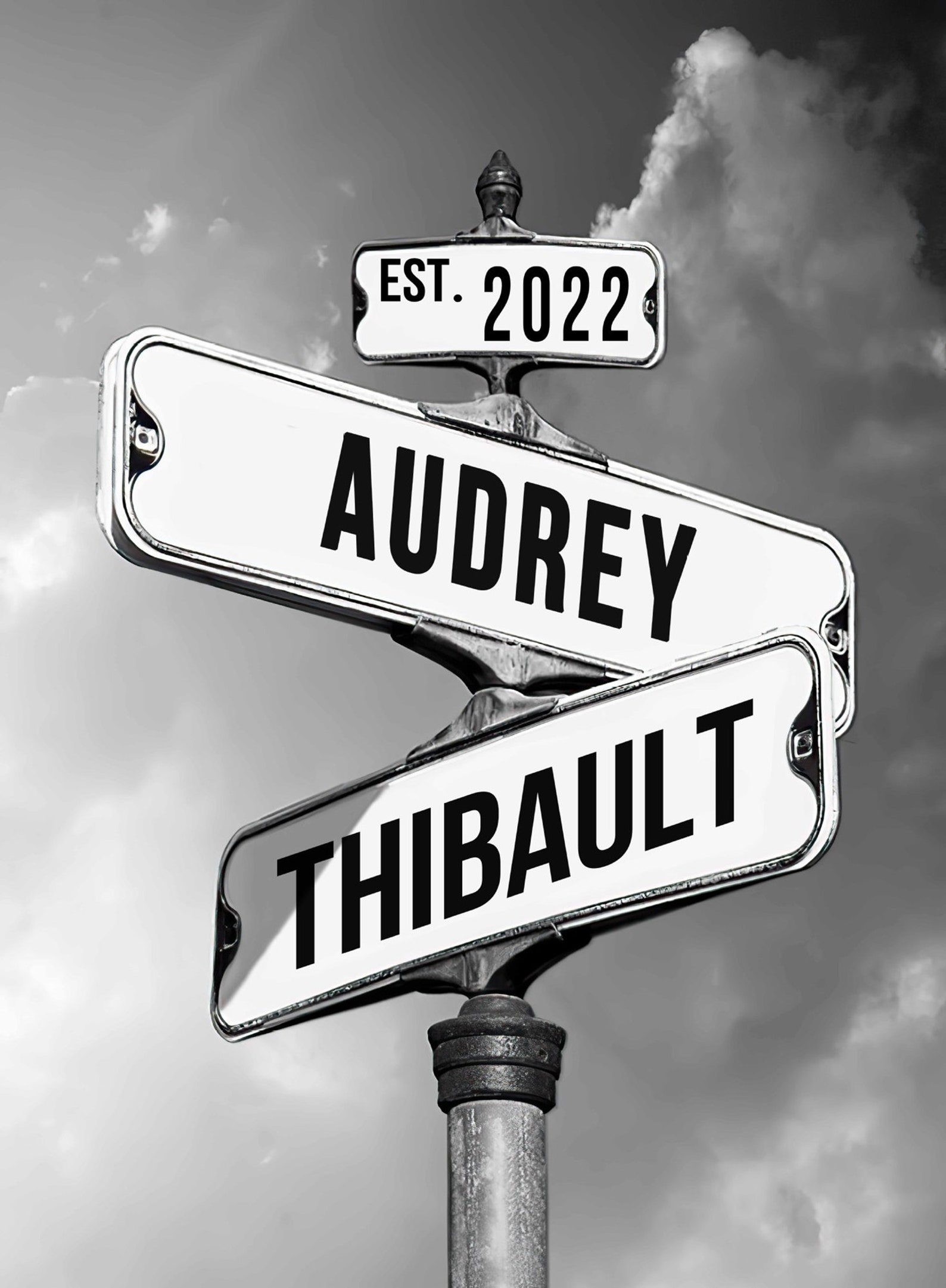 Personalized Road Names Canvas Sign, Custom Name Vintage Street Sign ...