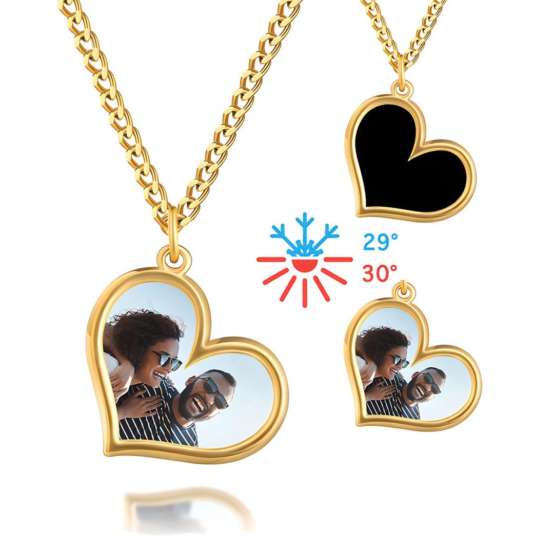 Personalized Heat-activated Magic Necklace With Hidden Picture, Custom ...