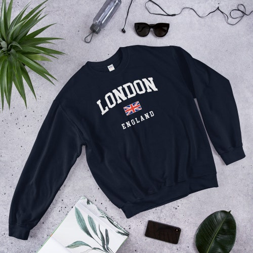 London England College Style Sweatshirt London Sweater - Etsy