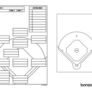 Baseball Lineup Card Player Position Printable Depth Chart - Etsy