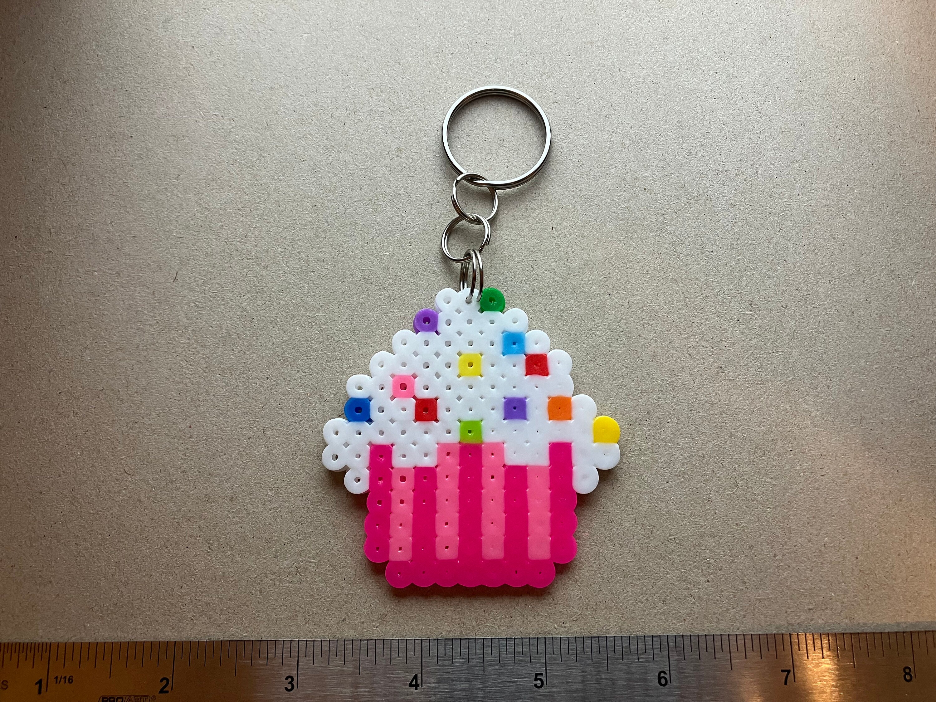Cupcake Keychains Set of 2, Melting Beads, Perler - Etsy