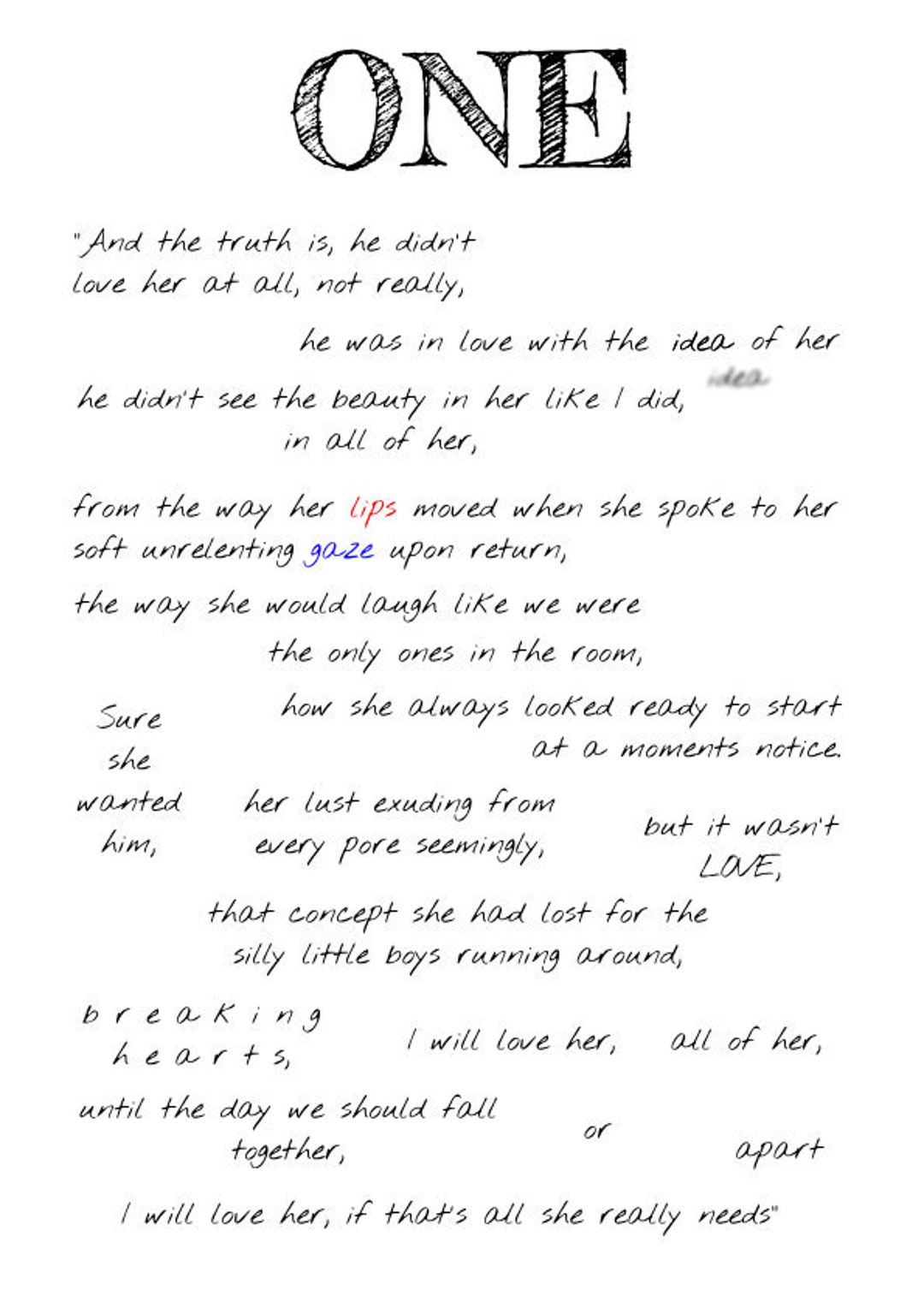 A4 one Script Print - Etsy