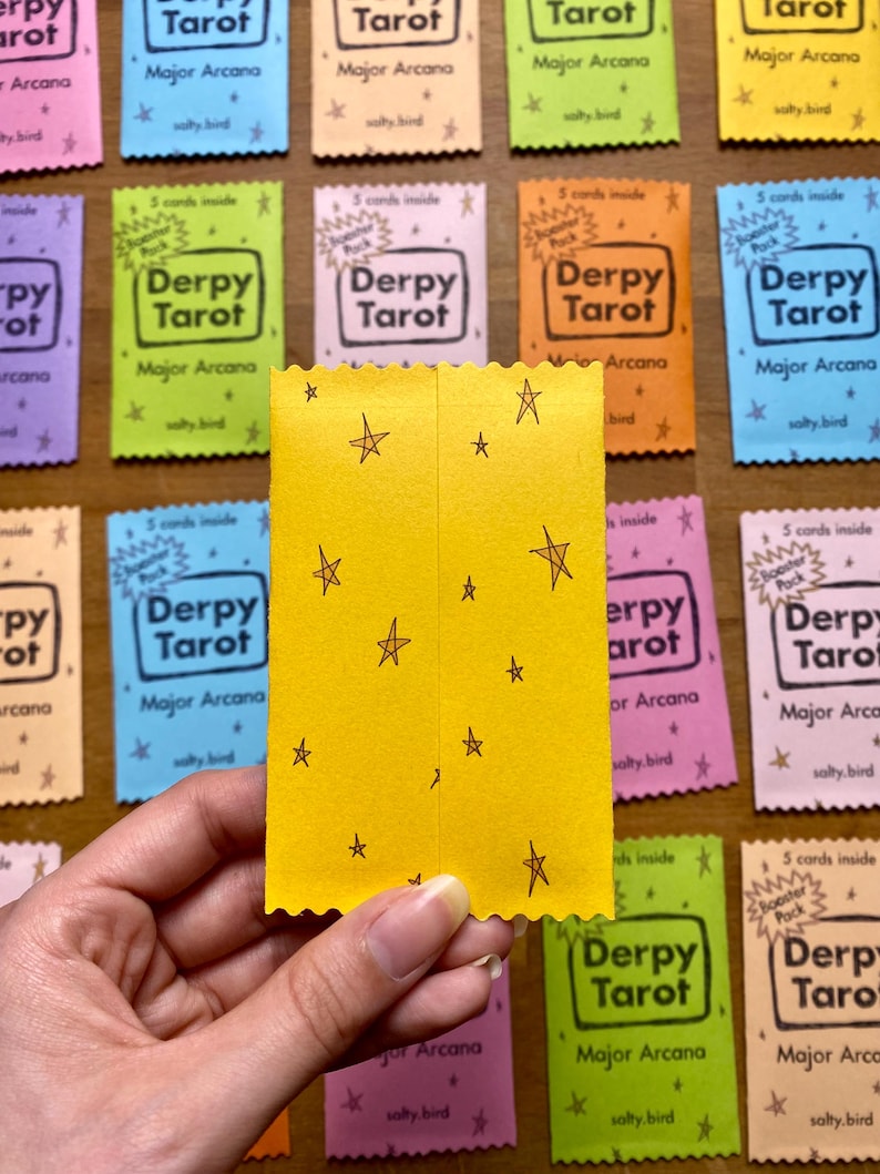 Derpy Tarot Cards Booster Pack | Major Arcana, Hand Drawn (5 Cards) - Etsy