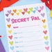 Printable Kids Secret Pal Valentine's Day Gift Exchange, Valentine's ...