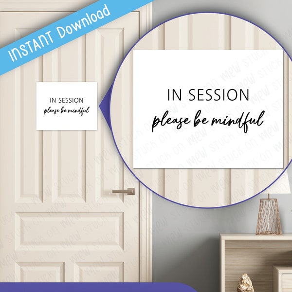 Printable Door Sign Therapist - Etsy