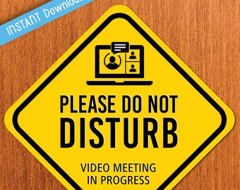 Zoom Meeting Sign Printable - Etsy