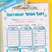 Printable Birthday Gift Wish List Template, Kid's Birthday Wish List ...
