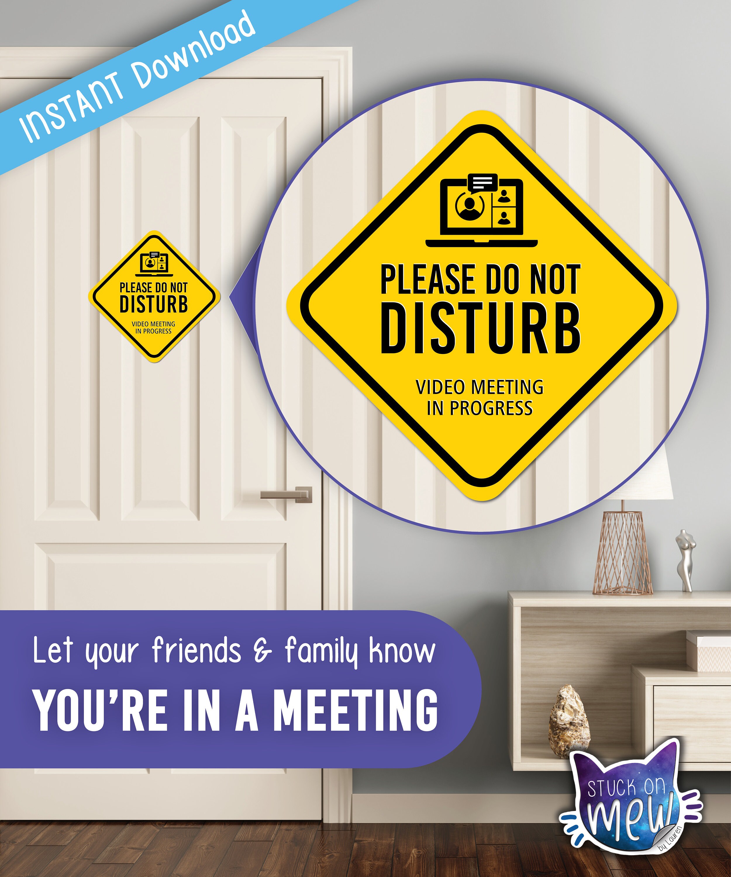 Do Not Disturb - Video Meeting Sign - Work From Home (printable Sign ...