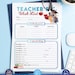 Printable Teachers Favorite Things, Wish Lists, Wish List Template, All ...