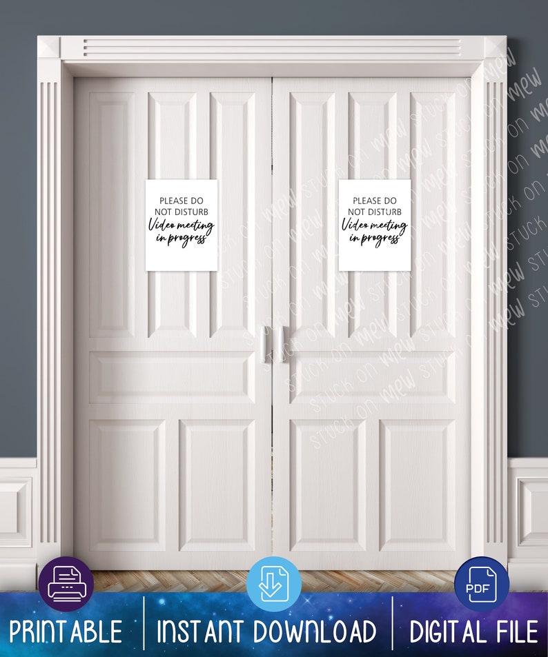 Office Please Do Not Disturb Video Meeting Sign, Do Not Enter Sign ...