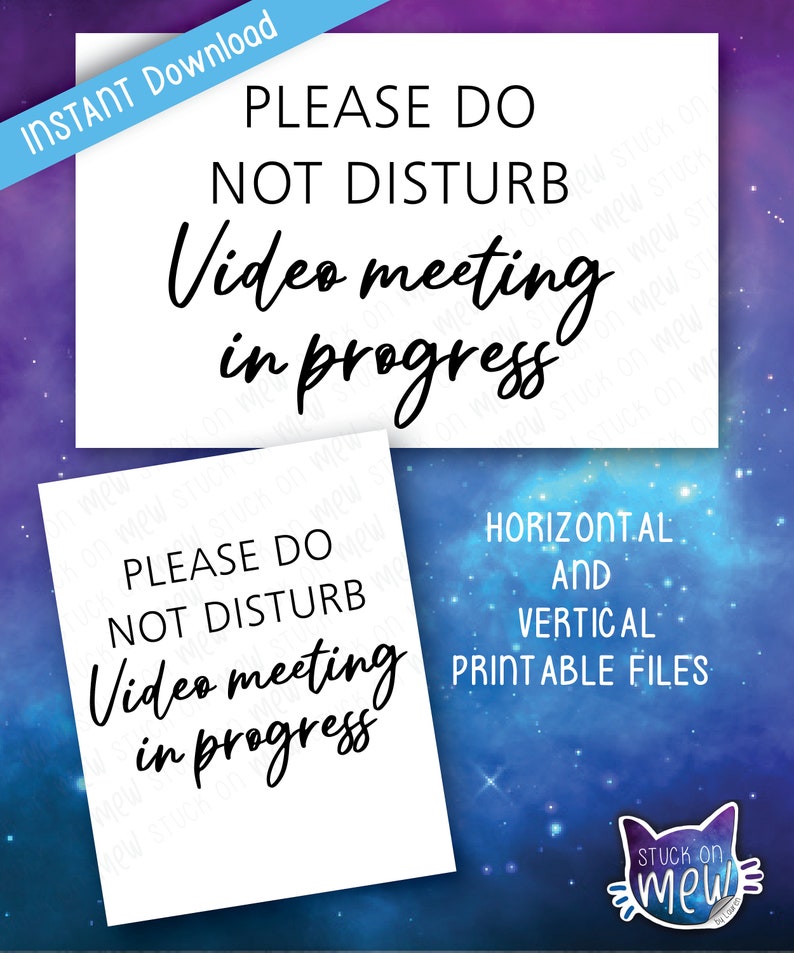 Office Please Do Not Disturb Video Meeting Sign, Do Not Enter Sign ...