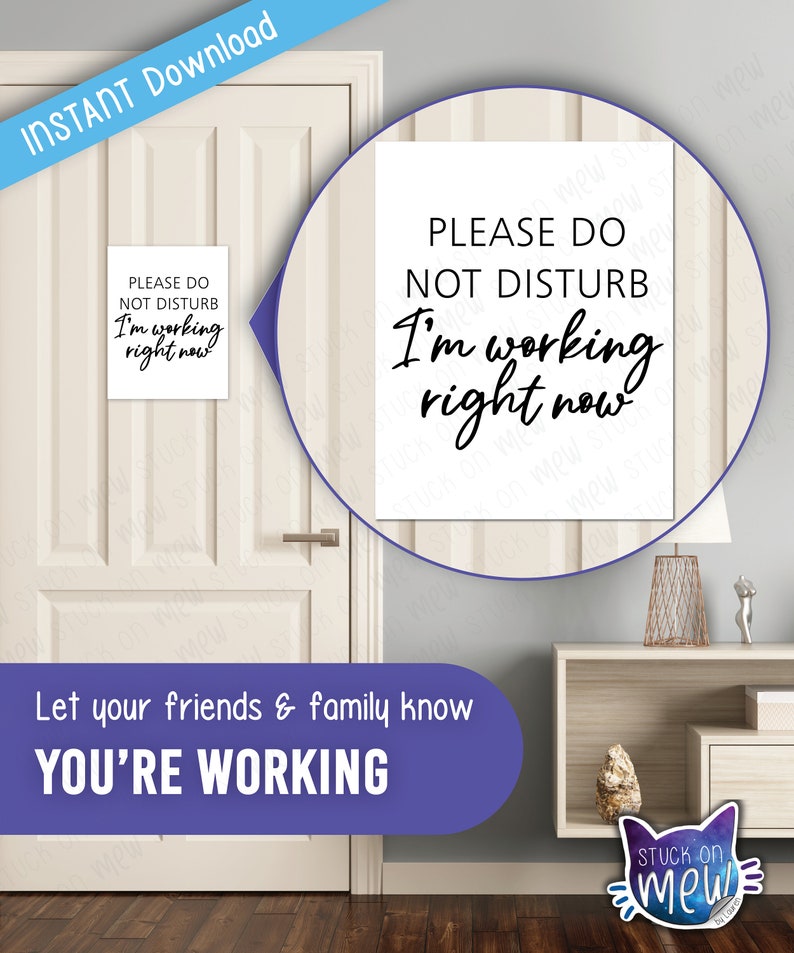 Office Please Do Not Disturb I'm Working Sign, Do Not Enter Sign ...