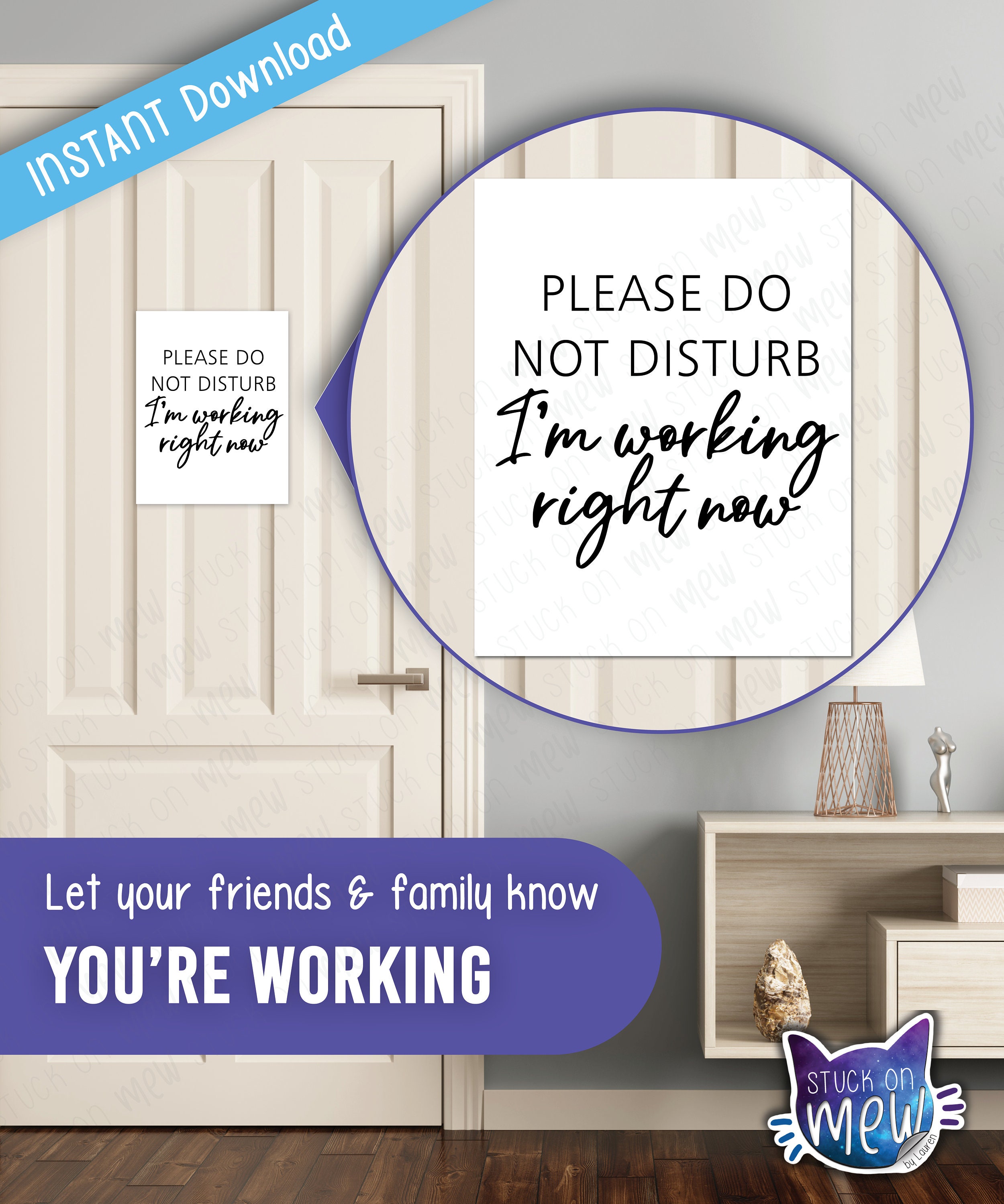 Office Please Do Not Disturb I'm Working Sign, Do Not Enter Sign ...