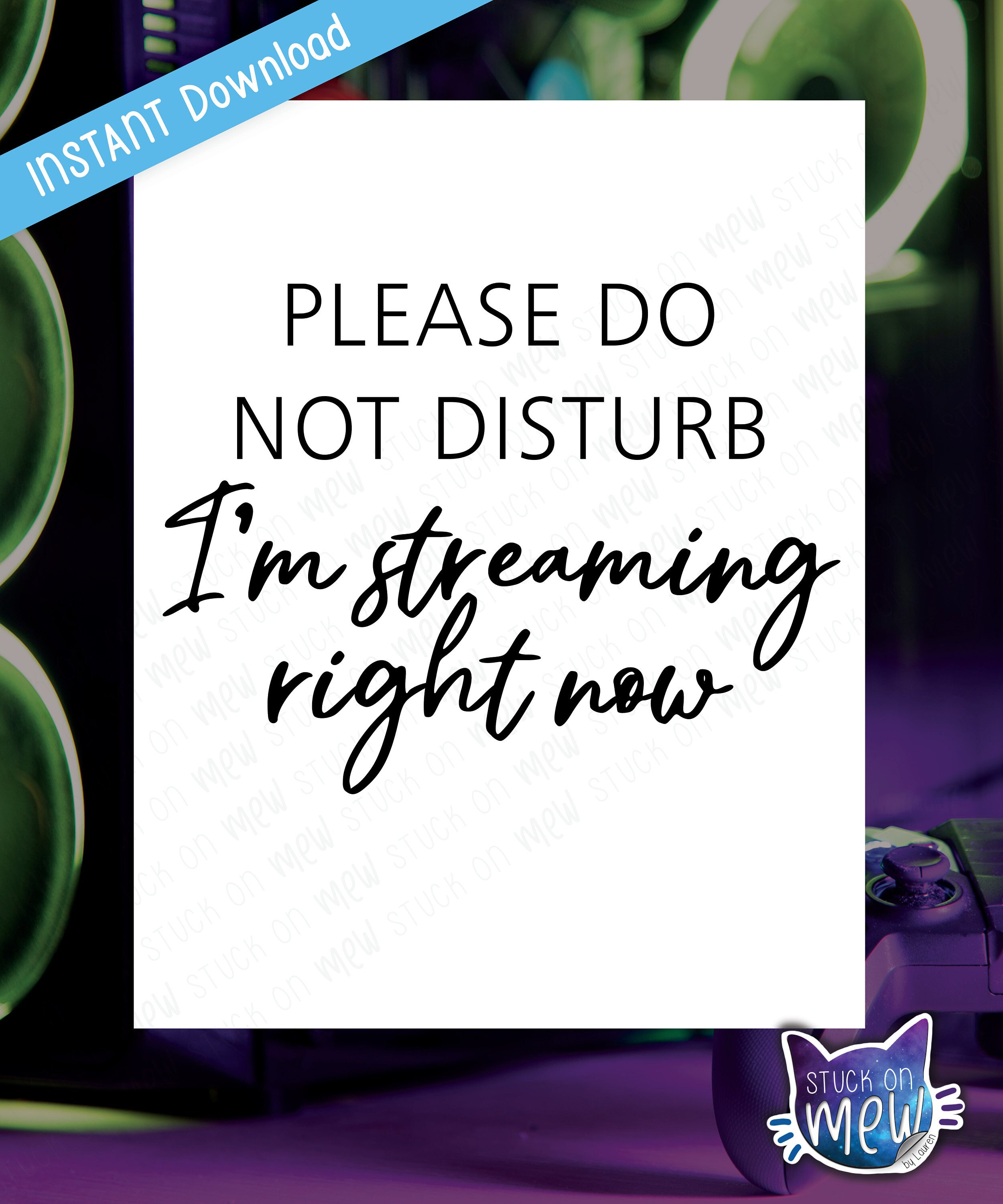 Streaming Door Sign: Do Not Disturb - Gamer Room Decor (PDF, JPEG) - Etsy
