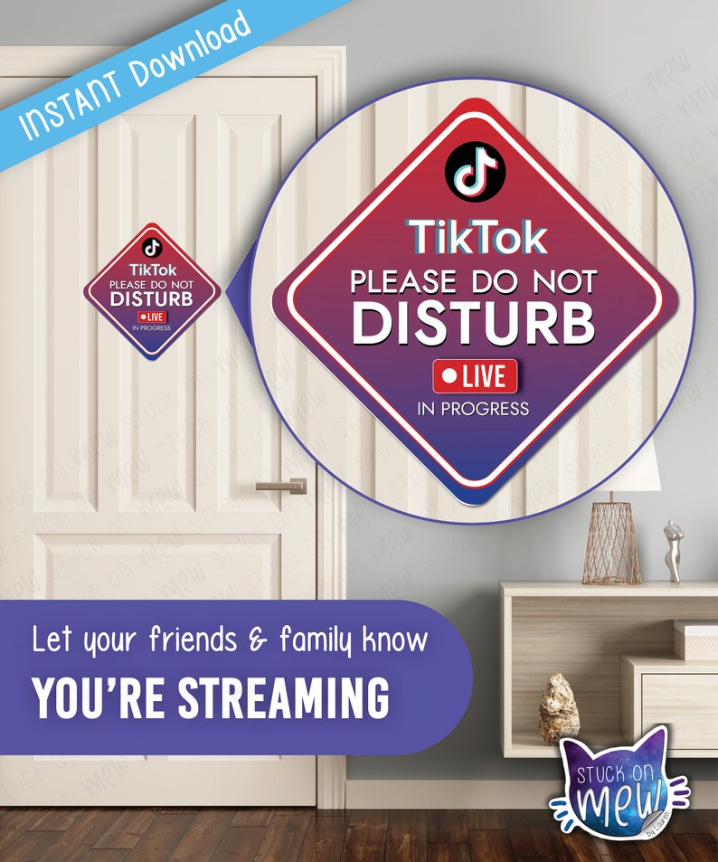 Live Tiktok Video Recording Please Do Not Disturb Door Sign, Do Not ...