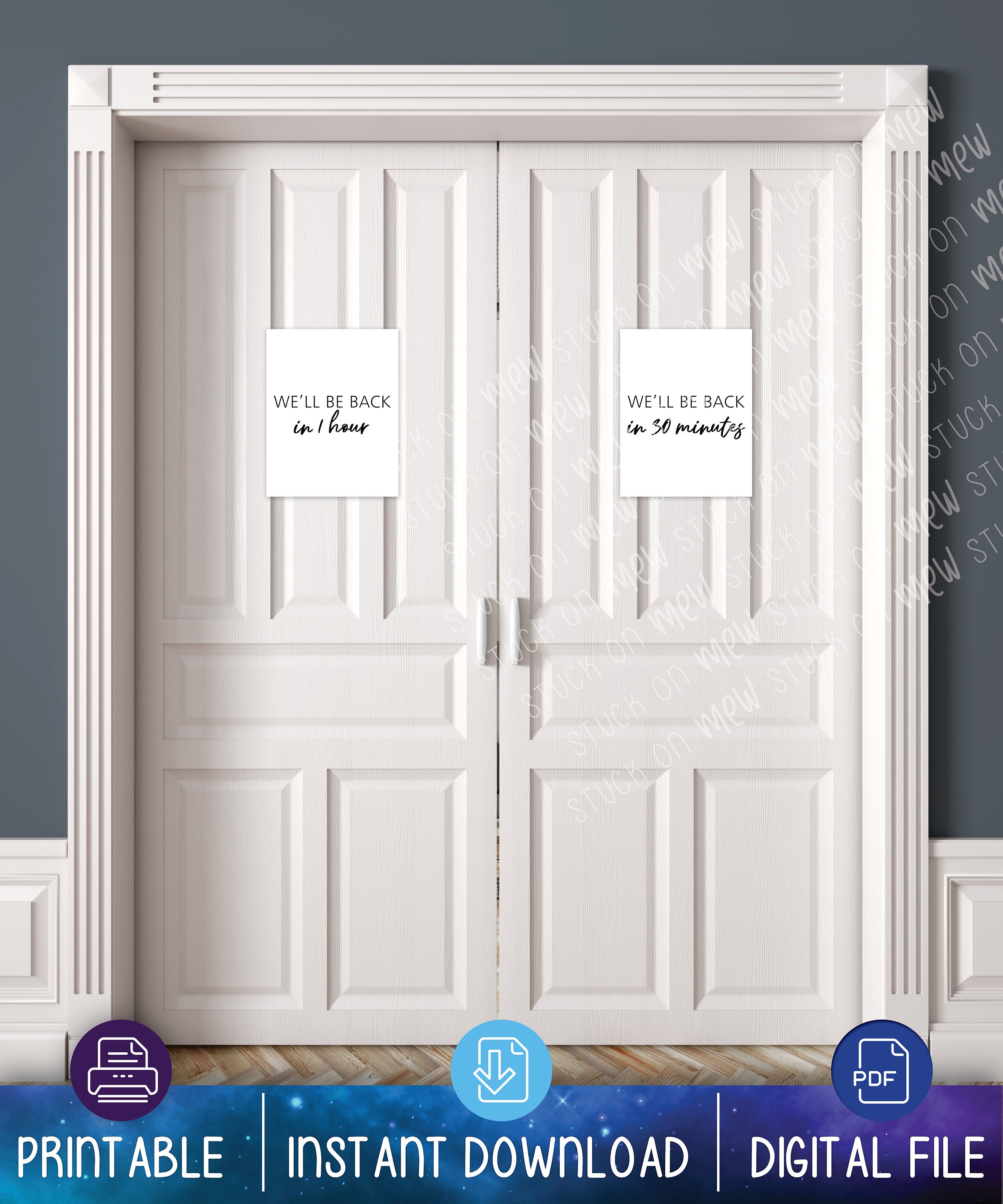 Office We'll Be Back in 15 Minutes Door Sign, Out of Office Sign, Back ...