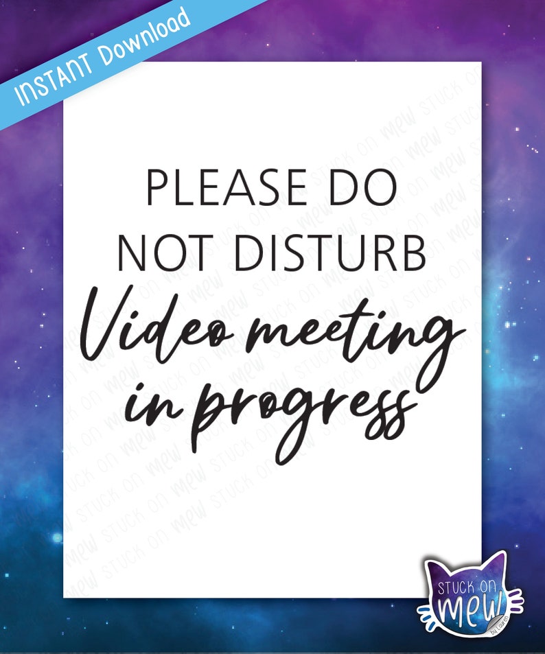 Office Please Do Not Disturb Video Meeting Sign, Do Not Enter Sign ...