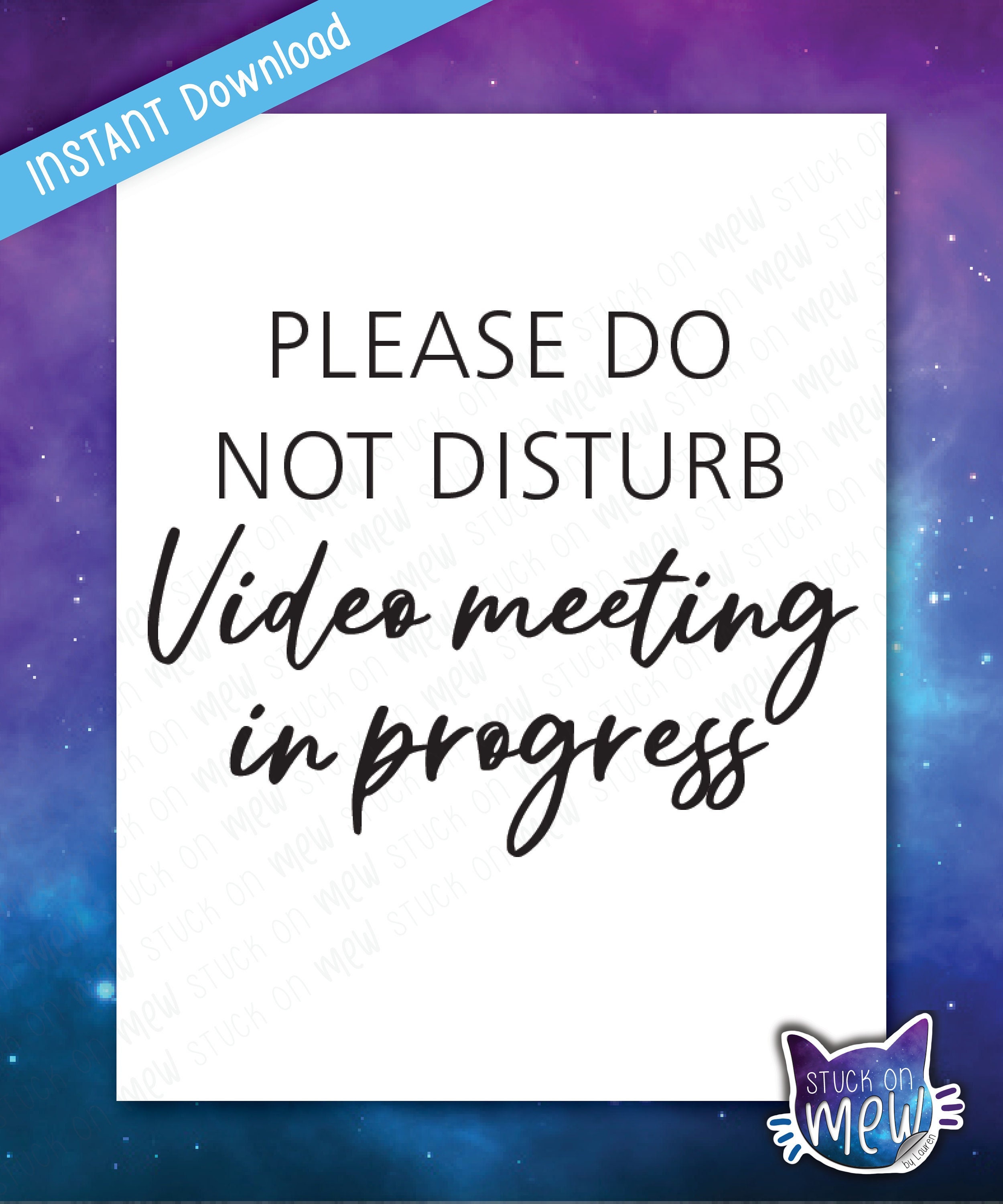 Office Please Do Not Disturb Video Meeting Sign, Do Not Enter Sign ...