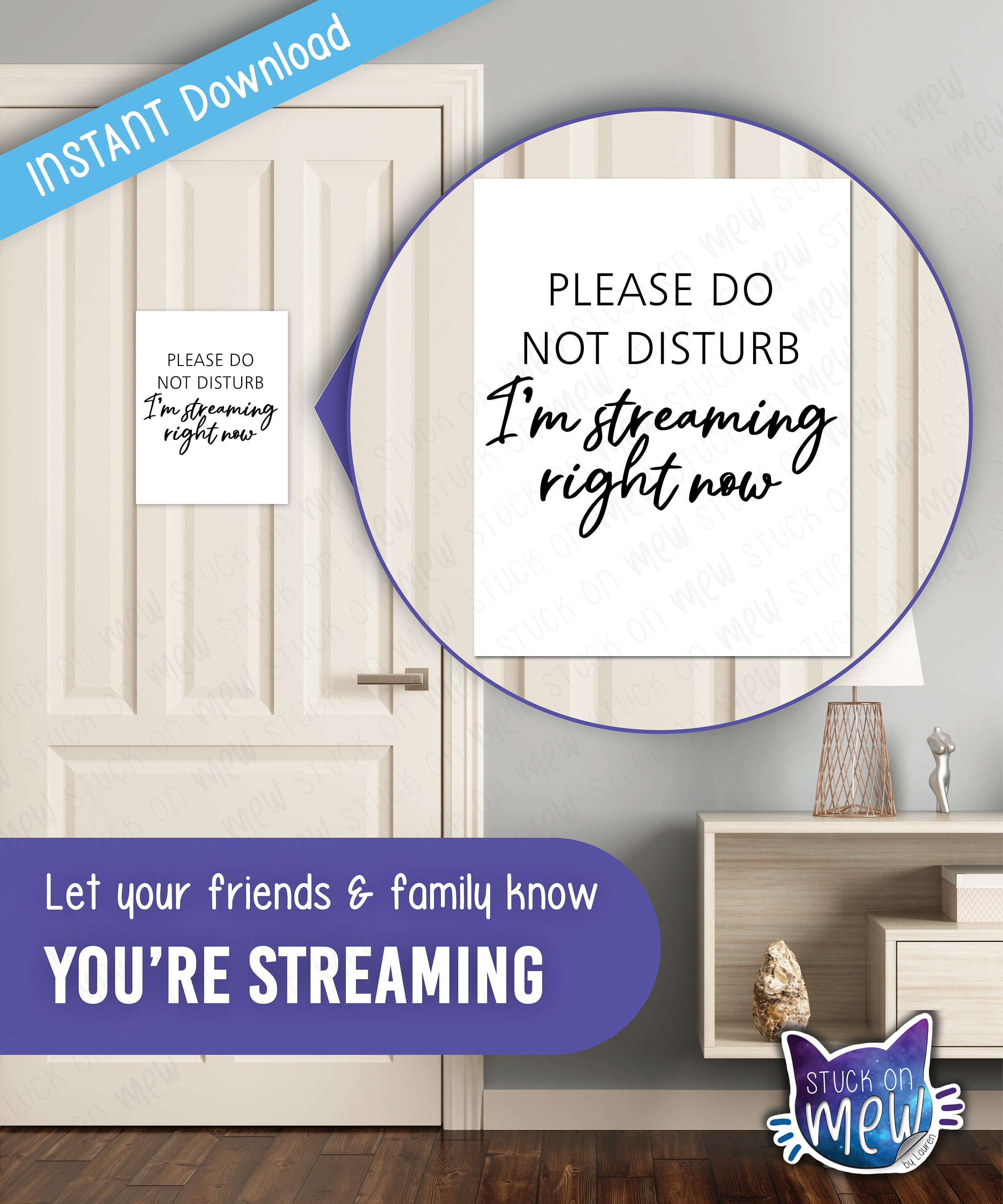 Streaming Door Sign: Do Not Disturb - Gamer Room Decor (PDF, JPEG) - Etsy
