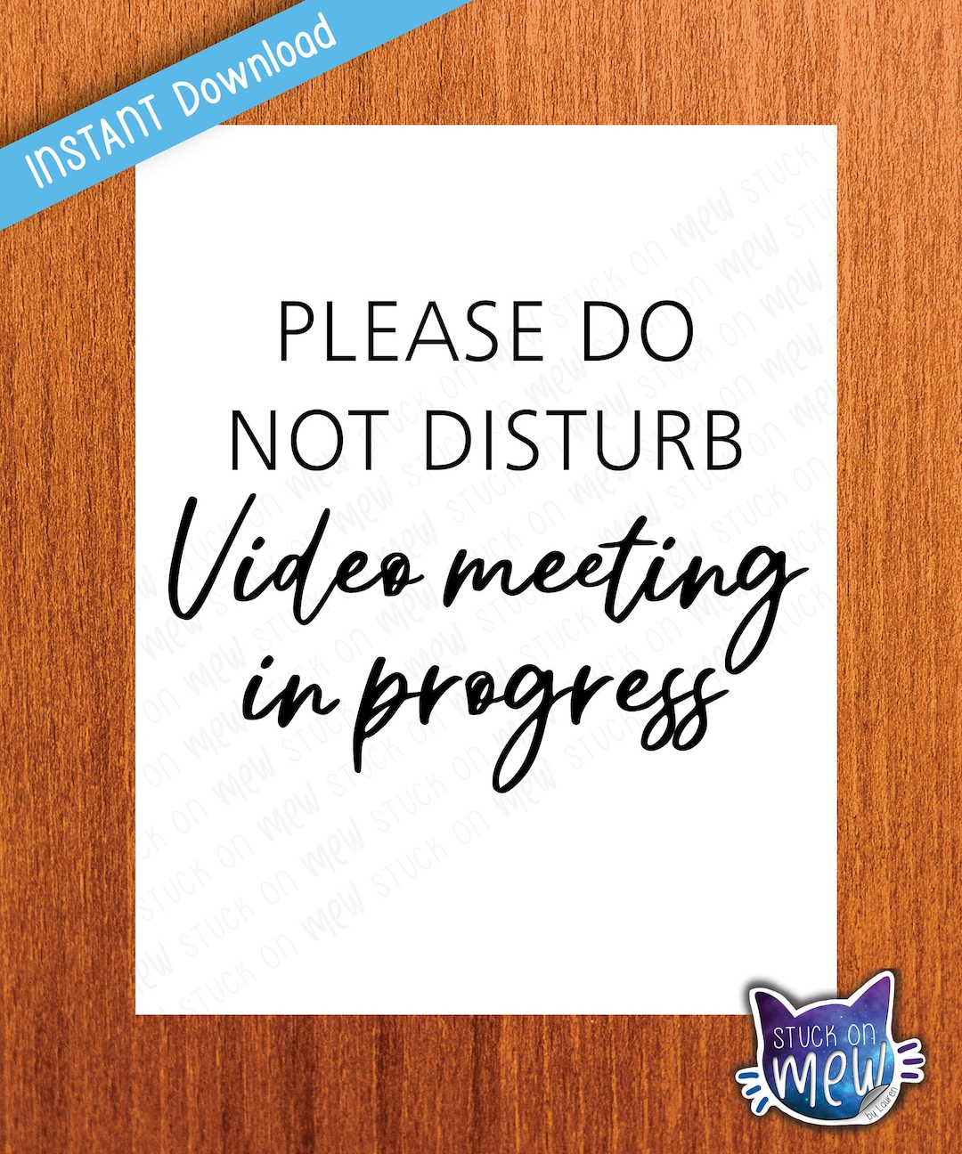 Office Please Do Not Disturb Video Meeting Sign, Do Not Enter Sign ...