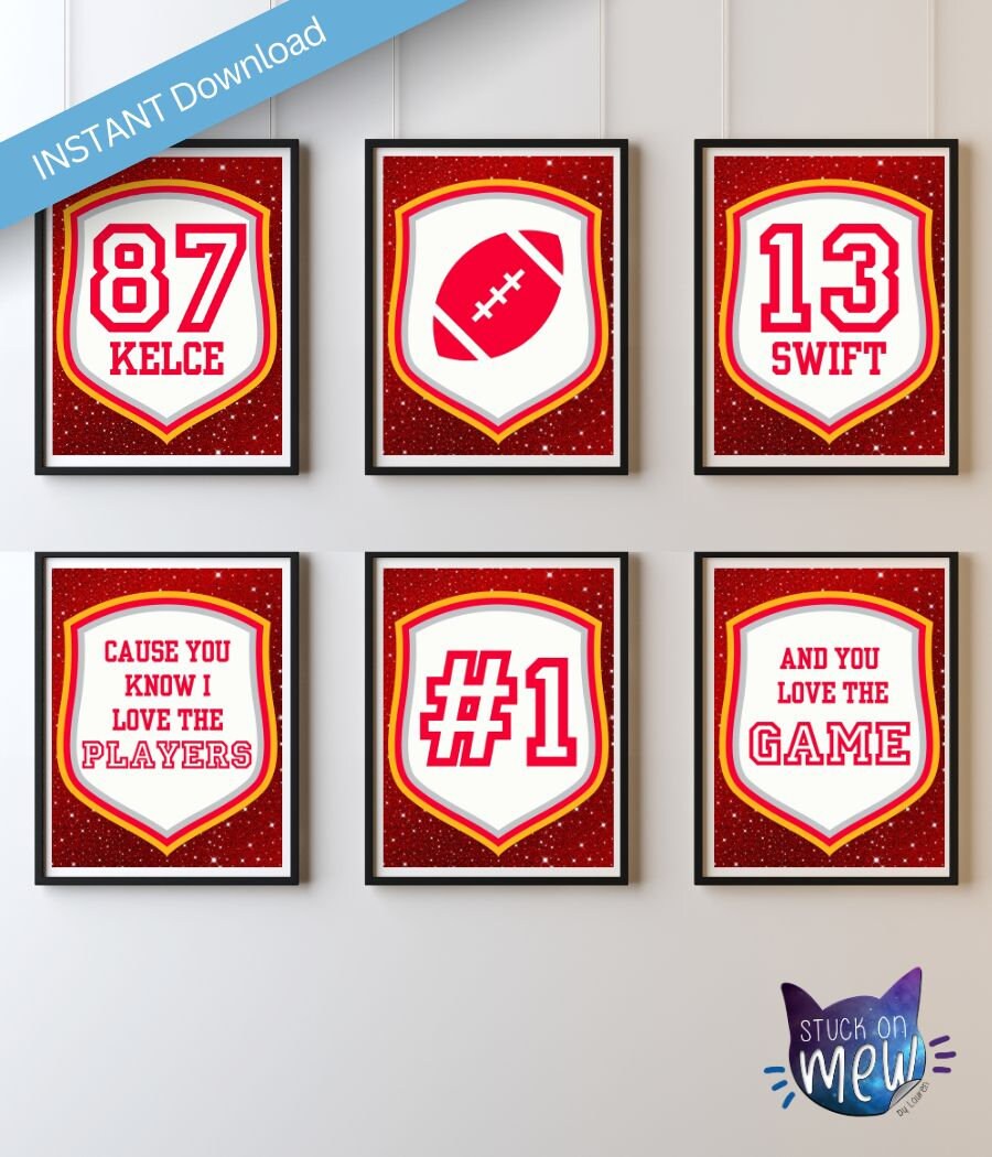 Printable Super Swift Bowl Party Decorations, Chiefs Super Bowl Party ...