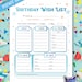 Printable Birthday Gift Wish List Template, Kid's Birthday Wish List ...