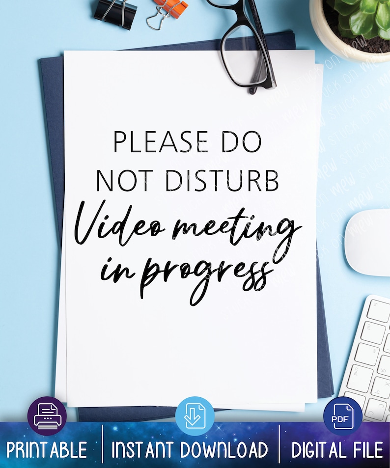 Office Please Do Not Disturb Video Meeting Sign, Do Not Enter Sign ...