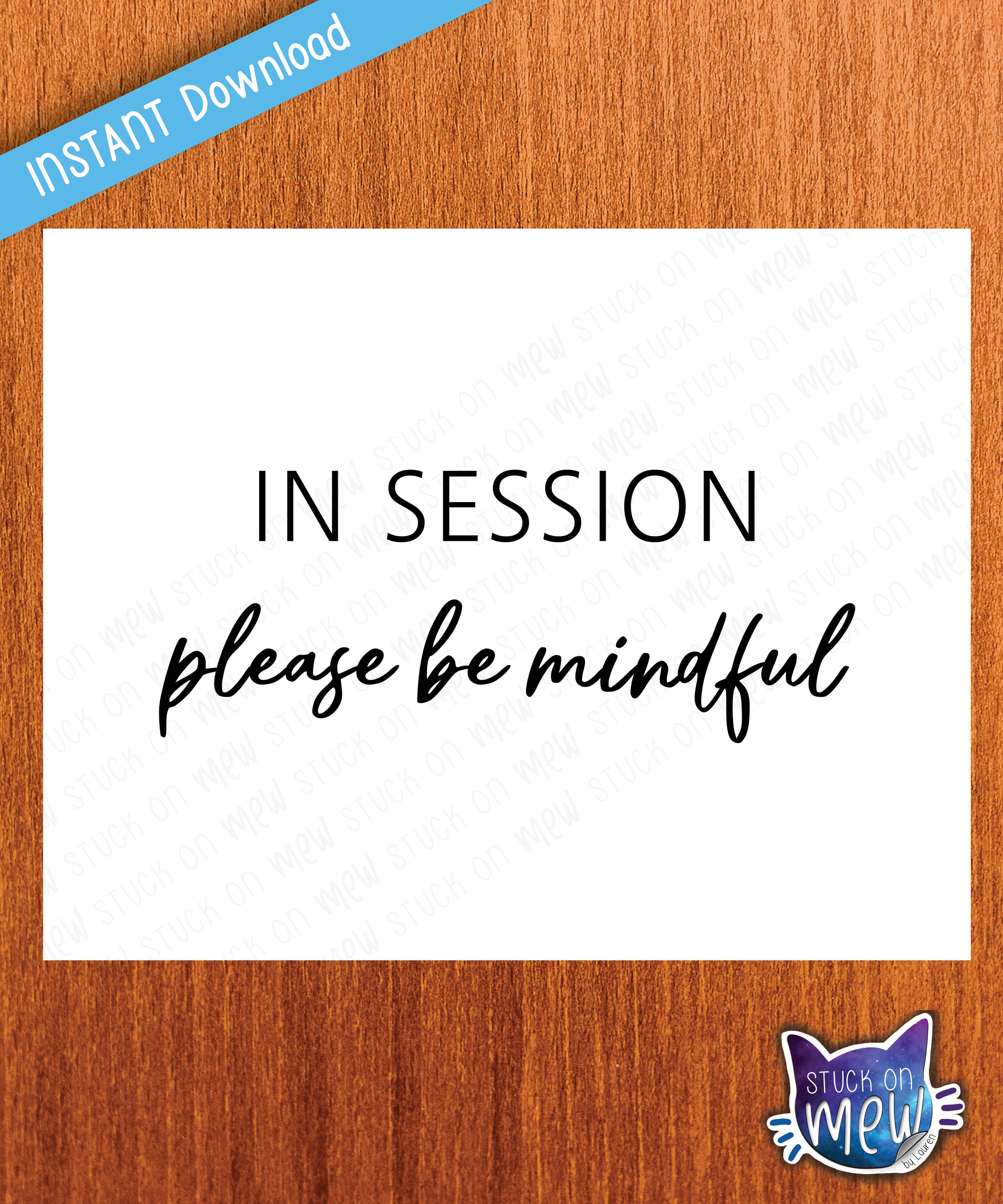 In Session Please Be Mindful Sign: Home Office Door Sign (digital ...