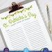 Printable St. Patrick's Day Party Sign up Sheet, Class St Patricks Day ...
