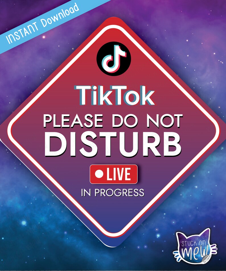 Live Tiktok Video Recording Please Do Not Disturb Door Sign, Do Not ...