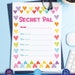Printable Kids Secret Pal Valentine's Day Gift Exchange, Valentine's ...