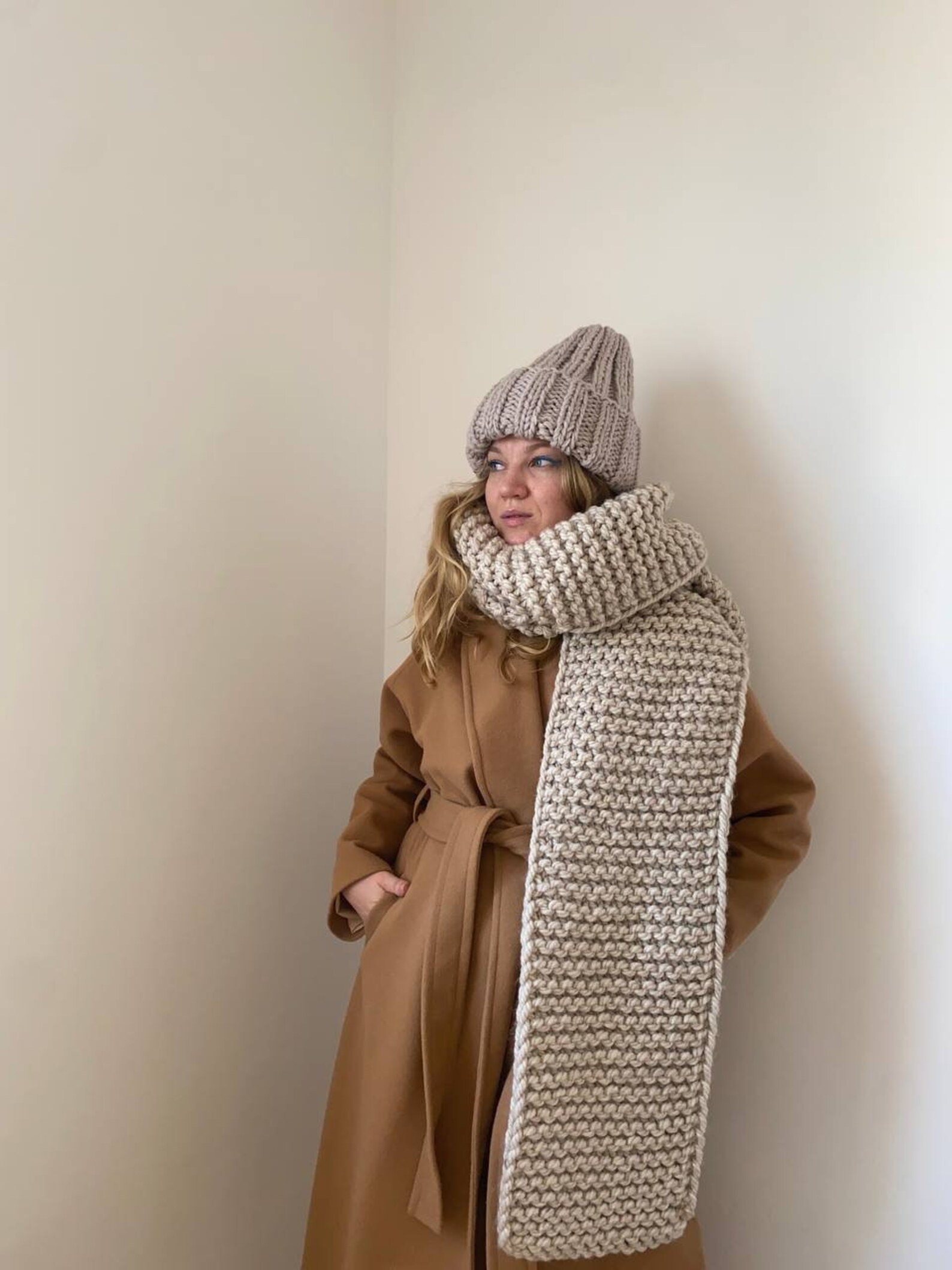 Long Winter Scarf, Thick Scarf for Women, Big Scarf, Chunky Knit Scarf ...