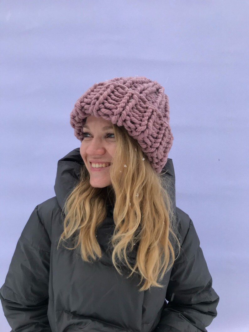 Super Chunky Knit Hat, Helsinki Hat, Giant Knitting, Oversized Hat, Big ...